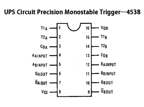 Ups Circuit Precision Monostable Trigger—4538 Small Ups Power Circuit Ups Circuit Precision Monostable Trigger—4538 Small Ups Power Circuit