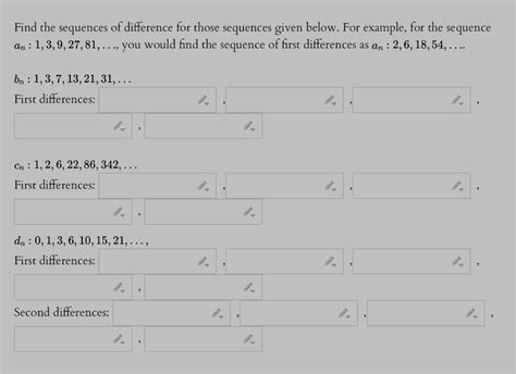Solved Find The Sequences Of Difference For Those Sequences