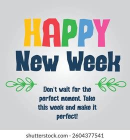 Good Week Clipart Stockvector Merry Monday And Happy New Week