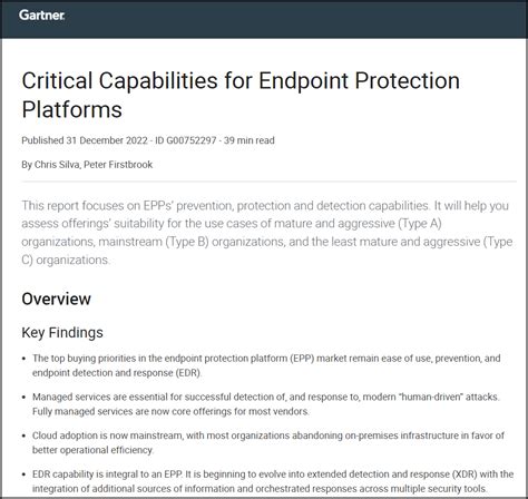 Discover And Evaluate Endpoint Protection Platforms EPP Wisdom Interface