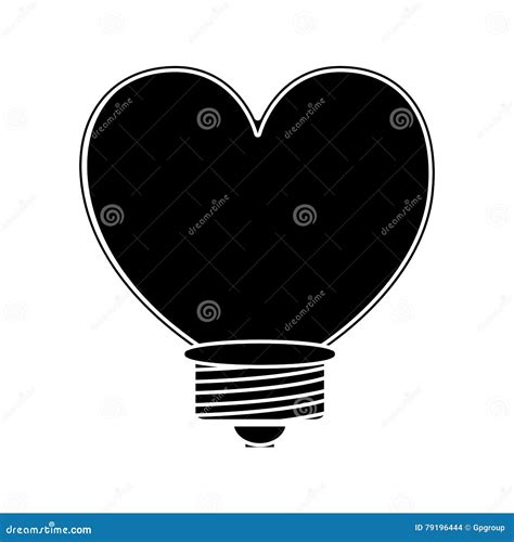 Heart Shape Bulb Stock Vector Illustration Of Drawing 79196444