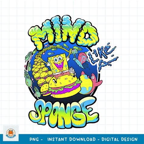 Spongebob Squarepants Psychedelic Sponge Png Digital Downlo Inspire Uplift