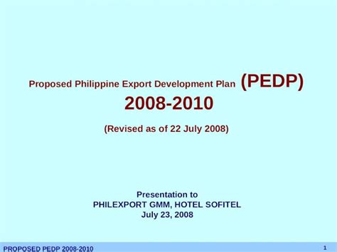 Ppt Proposed Philippine Export Development Plan Dokumentips