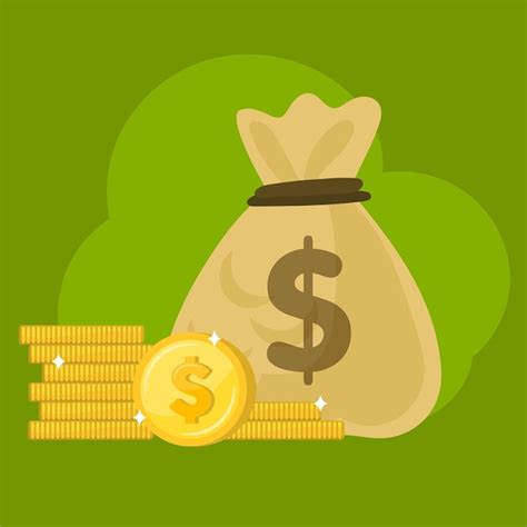 Premium Vector Money Bag Coins Icon