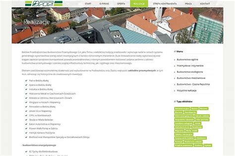 Strona CMS dla branży budowlanej