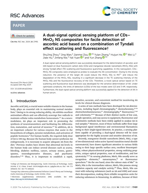 Pdf A Dual Signal Optical Sensing Platform Of Cds Mno2 Ns Composites For Facile Detection Of