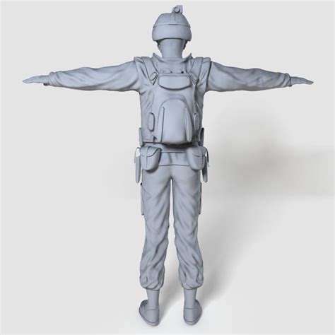 3d Model Low Poly Soldier Rigged Character Vr Ar Low Poly Cgtrader