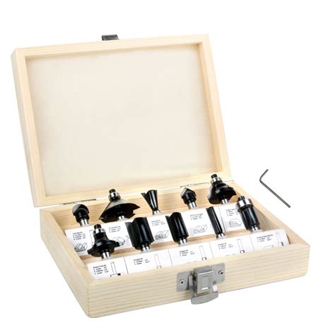 Buy Enertwist Router Bit Set 10 Pieces 1 4 Inch Shank Tungsten Carbide