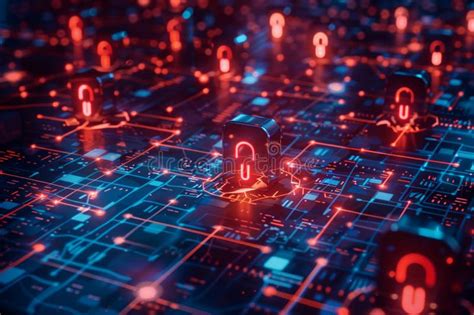 Cybersecurity Network Digital Protection Stock Illustration Illustration Of Online