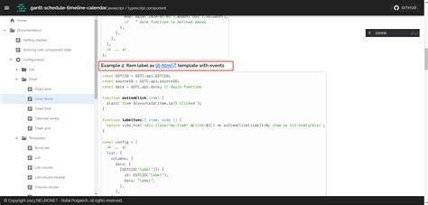 Item Click Event · Neuronetio Gantt Schedule Timeline Calendar