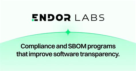 Compliance And Sbom Endor Labs