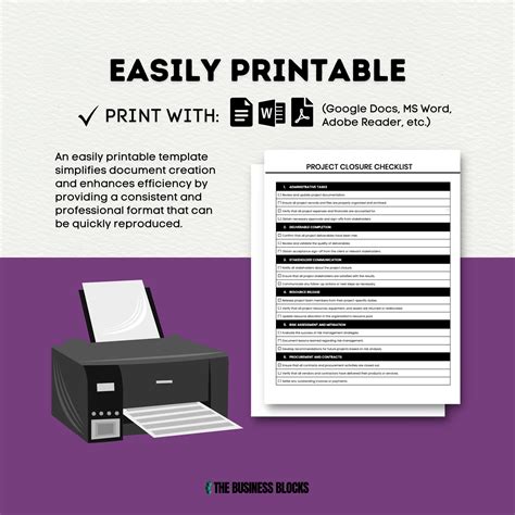 Project Closure Checklist Template Project Management Digital Download Etsy