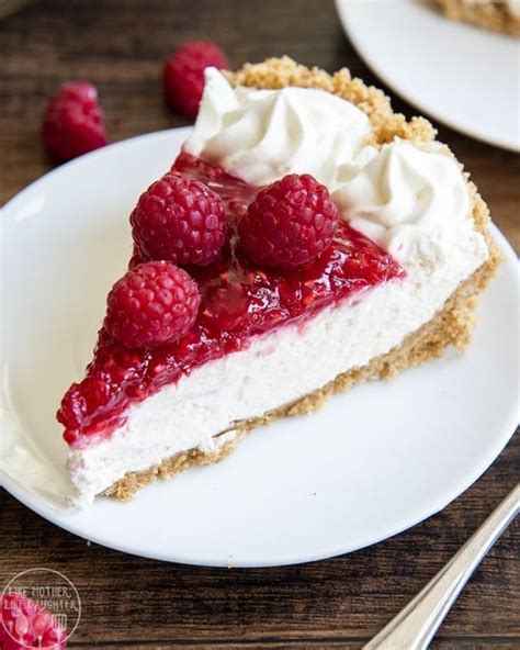 No Bake Raspberry Cream Pie Recipe Raspberry Cream Pies Raspberry