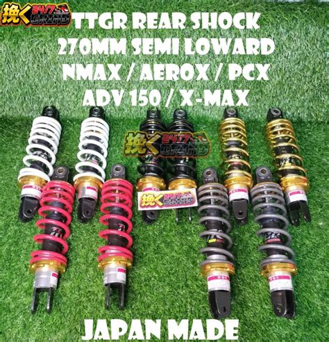 TTGR REAR SHOCK 270mm SEMI LOWERED NMAX V1 NMAX V2 AEROX V1 AEROX V2 NOUVO Z PCX 150