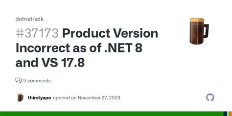 Product Version Incorrect As Of Net 8 And Vs 178 · Issue 37173