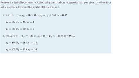 Solved Perform The Test Of Hypotheses Indicated Using The Chegg