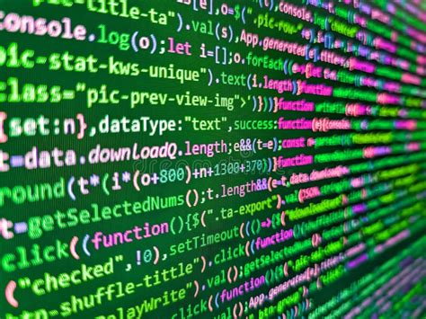 Programming Code Screen Of Software Developer Concept Screen Of Experienced Web Developer Stock