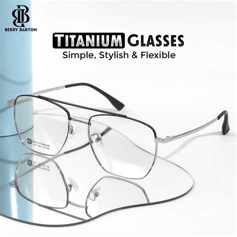 Jual Berrybarton Kacamata Aviator Lentur Titanium Anti Radiasi Lensa Minus Shopee Indonesia