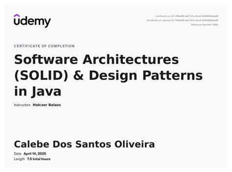 Java Solid Designpatterns Calebe Dos Santos Oliveira