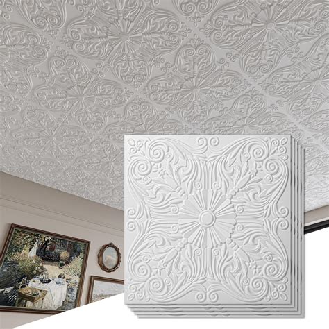 Art3d Decorative Ceiling Tile 2x2 Glue Up Lay In Ceiling Tile 24x24