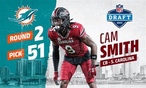 Dolphins Select Cb Cam Smith With Pick No 51