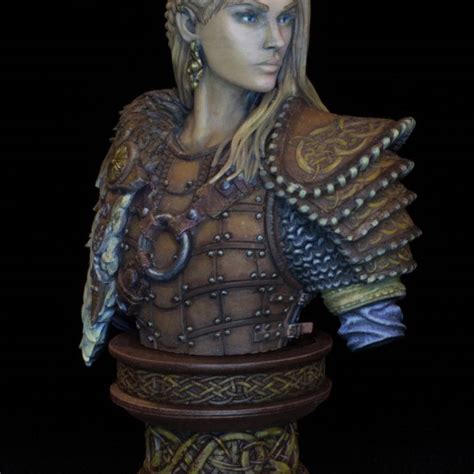 3d Print Of Thyra Bust No Helmet [presupported] By Irvingie