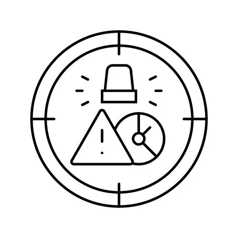 Alert Risk Line Icon Vector Illustration 35271128 Vector Art At Vecteezy