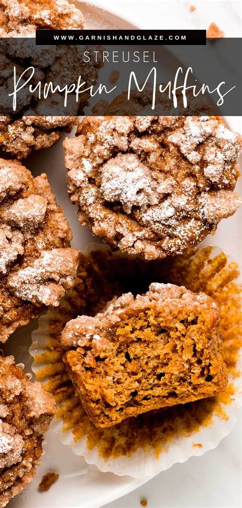 Pumpkin Streusel Muffins Garnish And Glaze