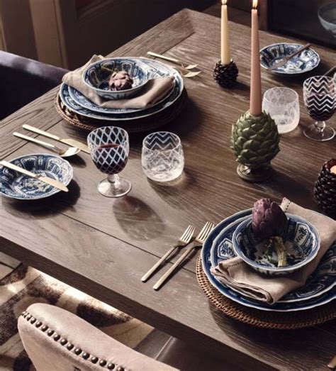 Oka Arthur Rectangular Dining Table Large Burnt Oak Dining Table