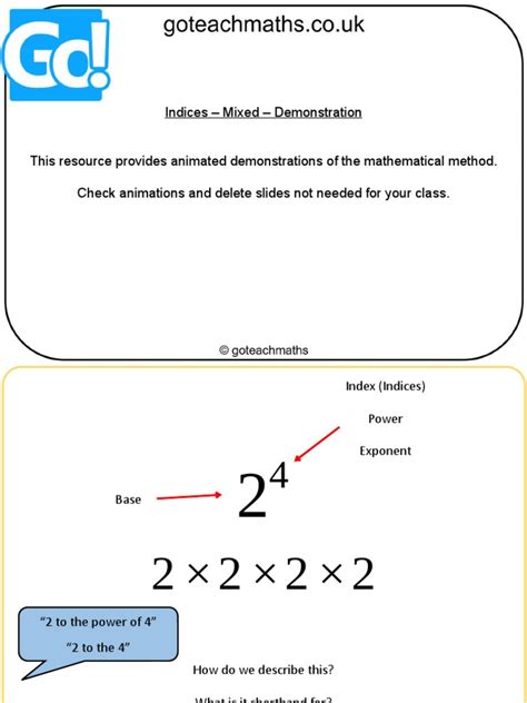 Indices Mixed Demonstration Pdf