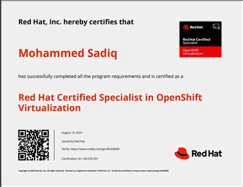 Mohammed Sadiq On Linkedin Openshiftvirtualization Openshift Kubevirt Redhat Rhca