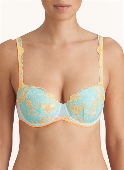 Marie Jo Balconette Bra Georgia In Light Blue Neon Orange