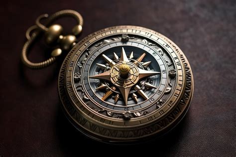 Premium Photo Compass On A Dark Background Vintage Style Selective