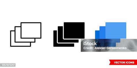 Ikon Windows Dari 3 Tipe Simbol Tanda Vektor Terisolasi Ilustrasi Stok