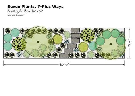 Rectangular Flower Bed Garden Design