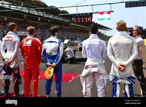 The Grid Observes The National Anthem 24072016 Formula 1 World
