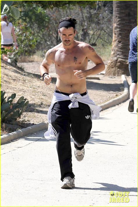 Colin Farrell Shirtless Run In Hollywood Photo 2893373 Colin