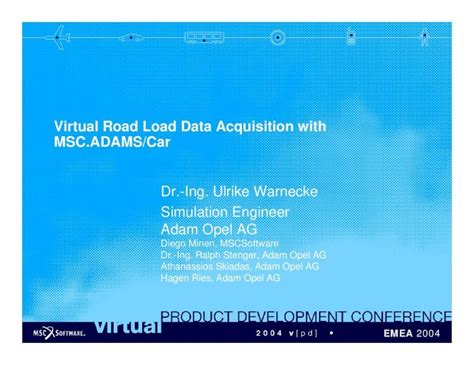 pdf virtual road load data acquisition with msc adams carweb