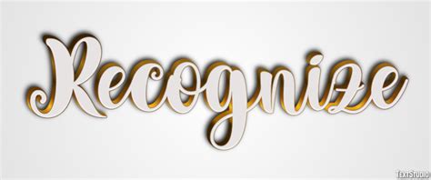 Recognize Text Effect And Logo Design Word