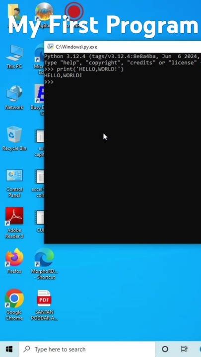 My First Python Program Python Exceltricks Exceltips Share Like