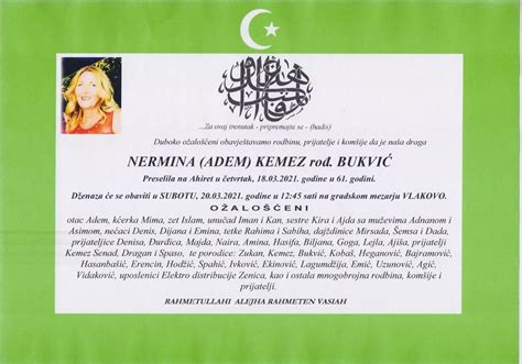 In Memoriam Nermina Kemez Mina Zenicablog