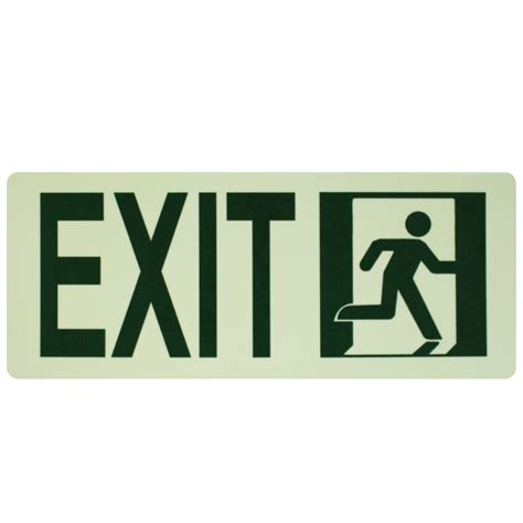 Exit Man Facing Right GBC Safety Glow