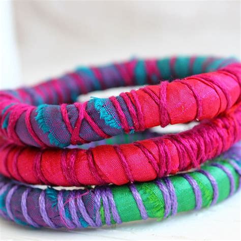 Fabric Bangles Etsy