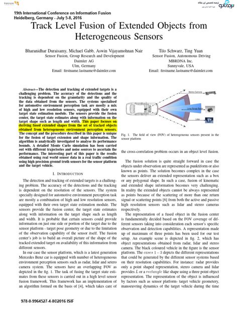 2016track Level Fusion Of Extended Objects From Pdf Lidar Sensor
