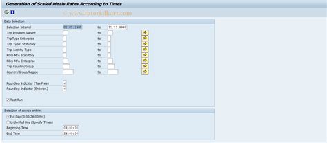 PRHH SAP Tcode Scale Maximum Amounts For Meals