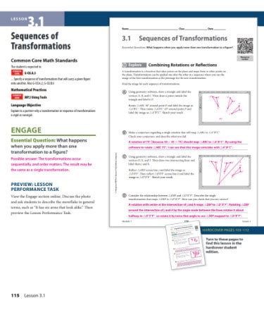 Sequence Of Transformations Worksheet PDF PRINTABLE