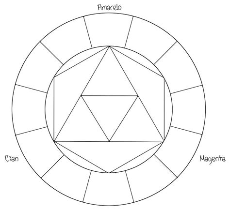 Desenhos de Círculo Cromático 1 para Colorir e Imprimir ColorirOnline