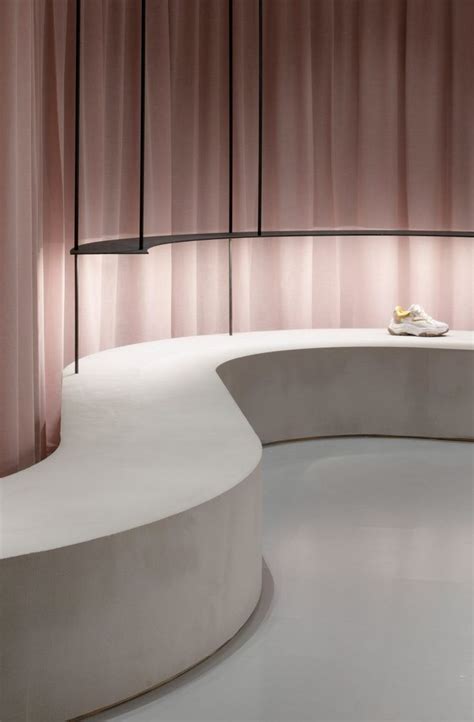 Francesc Rifé Pairs Concrete With Pink Fabric In Ash Mallorca Shoe Shop
