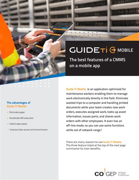 Guide Ti Brochures Guide Ti Cmms Maintenance Software