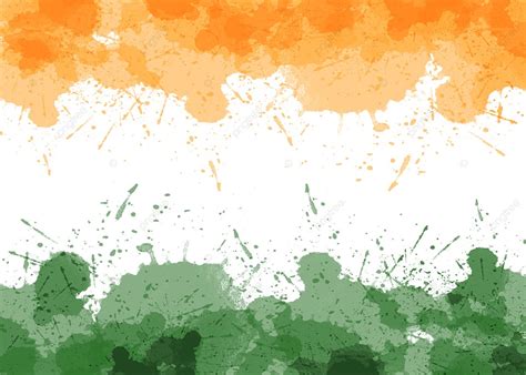 Green Yellow Abstract Watercolor Indian Flag Background Wallpaper